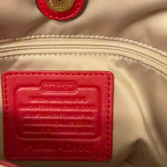 Coach | Bags | Coach Campbell Red Leather Bag | Poshmark